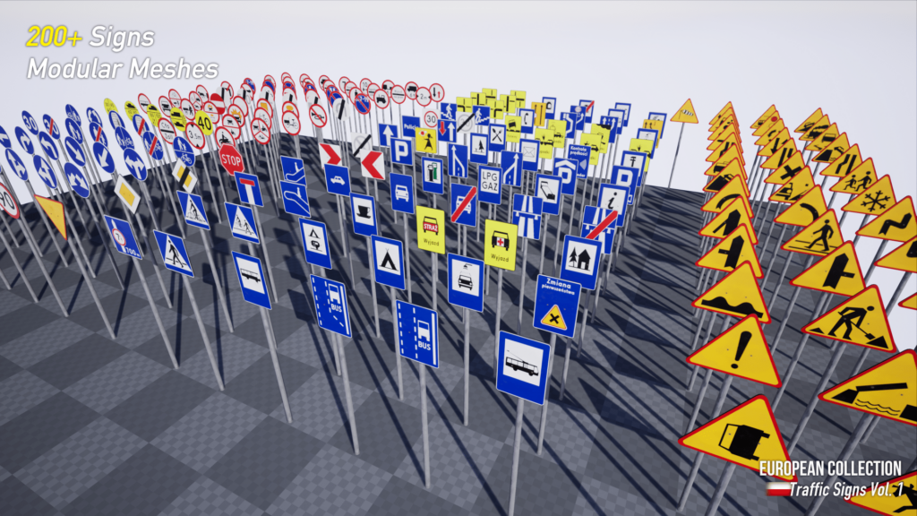 European Collection: Polish Traffic Signs Vol. 1 | Get-Assets