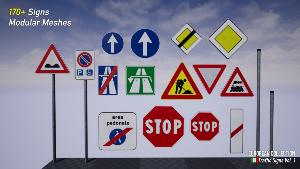 European Collection: Italian Traffic Signs Vol. 1 | Get-Assets