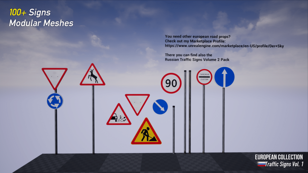 European Collection: Russian Traffic Signs Vol. 1 | Get-Assets
