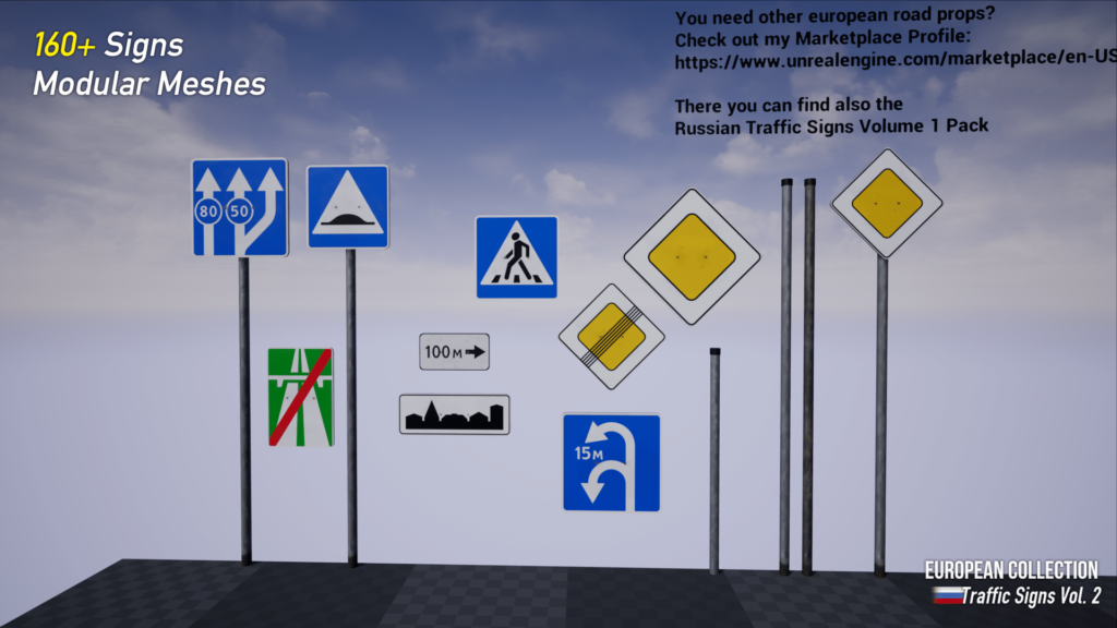 European Collection: Russian Traffic Signs Vol. 2 | Get-Assets